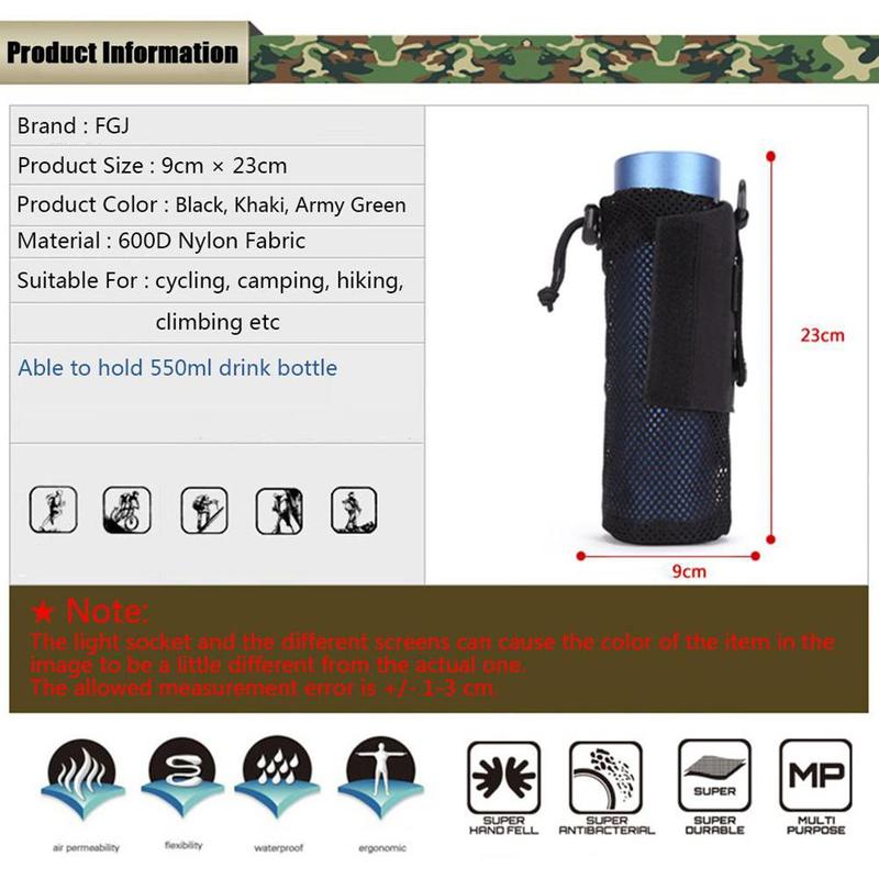 Buy Outdoor Tactical Water Bottle Bag Sports Nylon Water Protective Bag ...