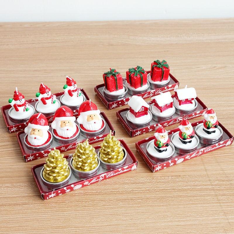Buy 3PC New Christmas Gift Scented Candles Santa Snowman Cone ...