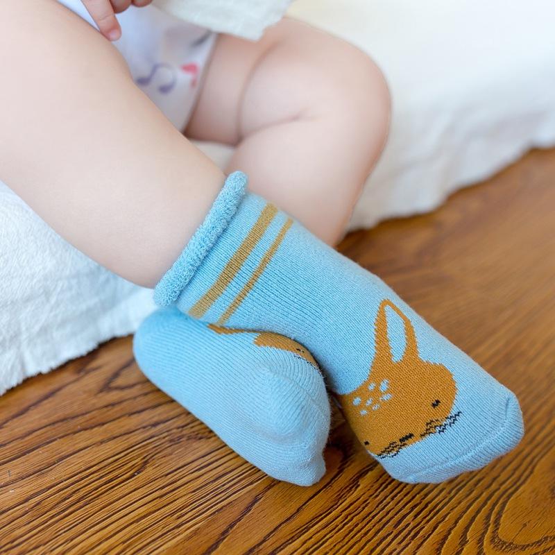 5 Pairs Baby Socks Cotton Warm Children\'s Terry-loop Hosiery uygun ...