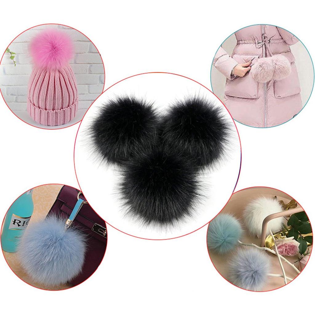 Kaufe AA BB Cute Fox Fur Pompom Removable Fur Fluffy Bobble Ball with ...