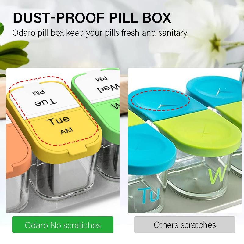 Buy Xtra Large Weekly Pill Organizer 2 Times A Day, Pill Box 7 Day Am ...