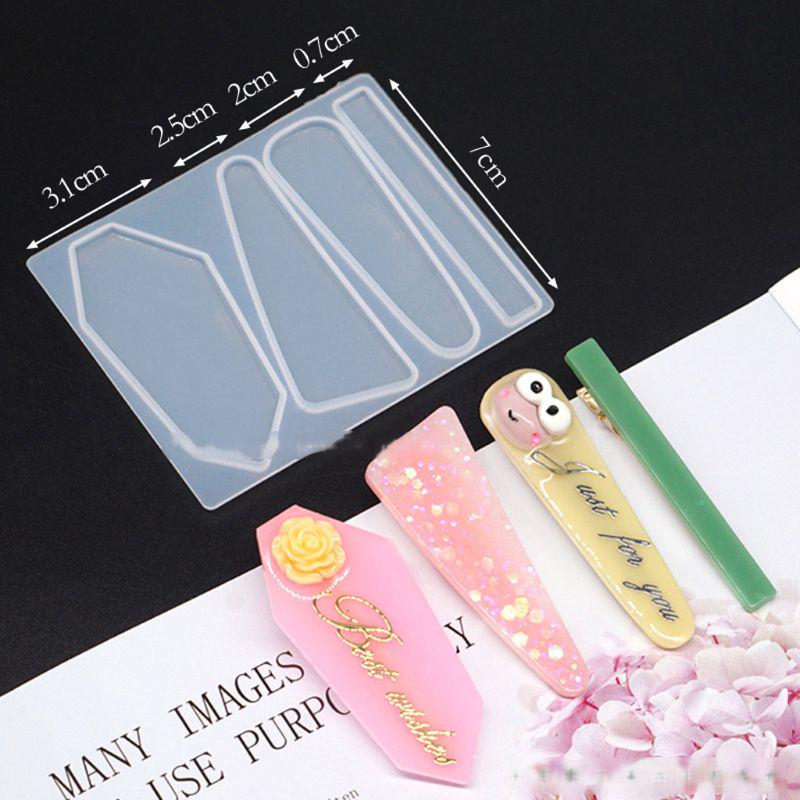 Buy 23PCS Barrette Hair Clip Silicone Epoxy Resin Mold Hair Pin Jewelry ...