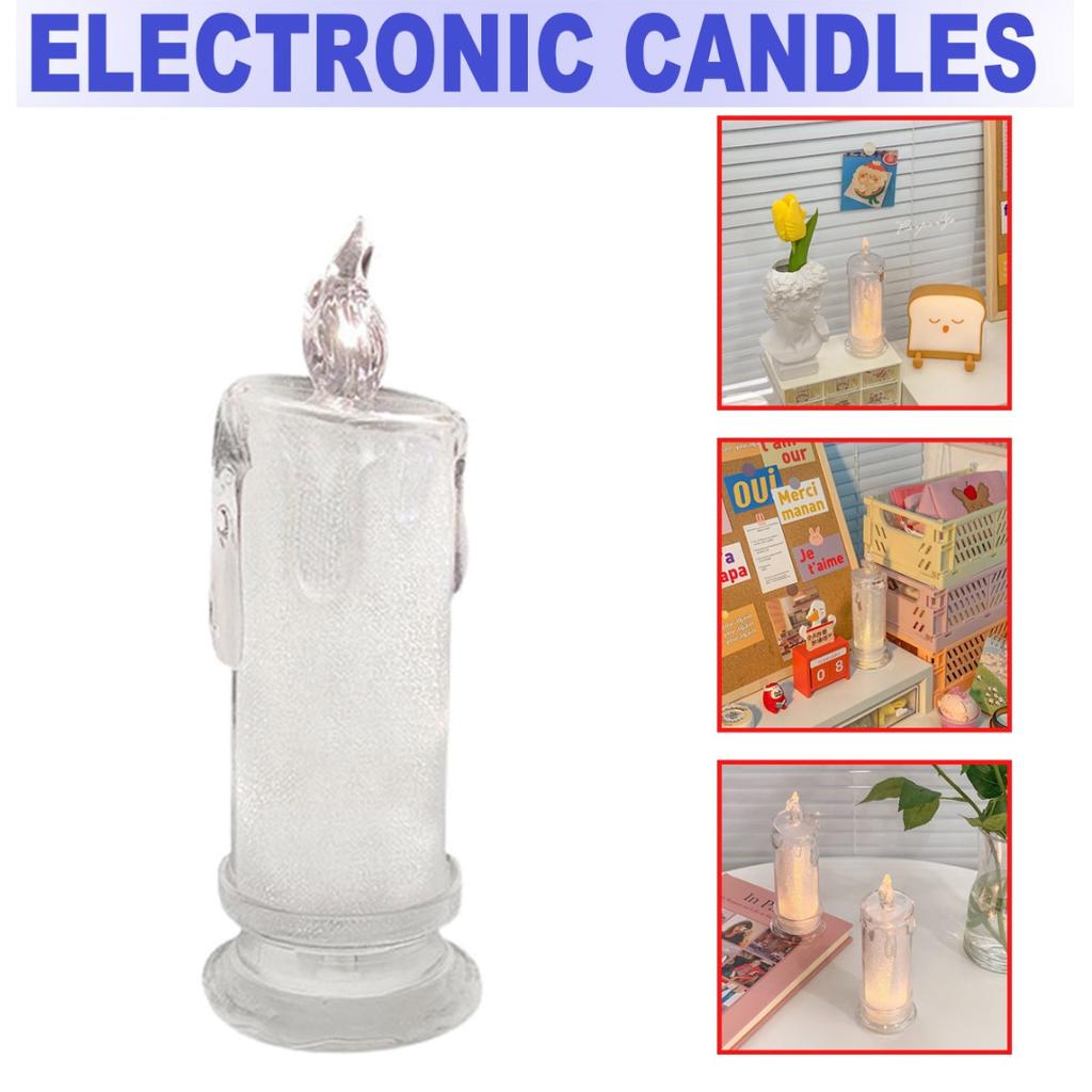 PDTO Акриловые плачущие слезы Электронная свеча Лампа Беспламенная ...