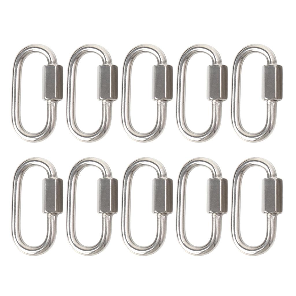 Stainless Steel Quick Link Threaded Chain Connector D Shape Locking ...