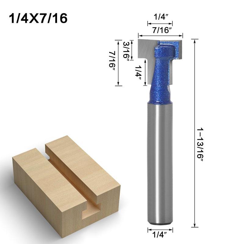 Cheap 1/2pcs 6mm 1/4 Inch Shank T-Slot Cutter Router Bit Set Key Hole ...