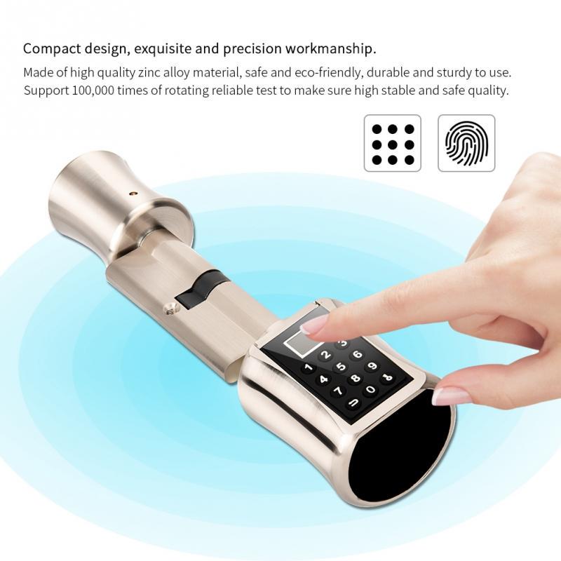 Buy Intelligent Biometric Fingerprint Scanner Door Lock Password Coded ...