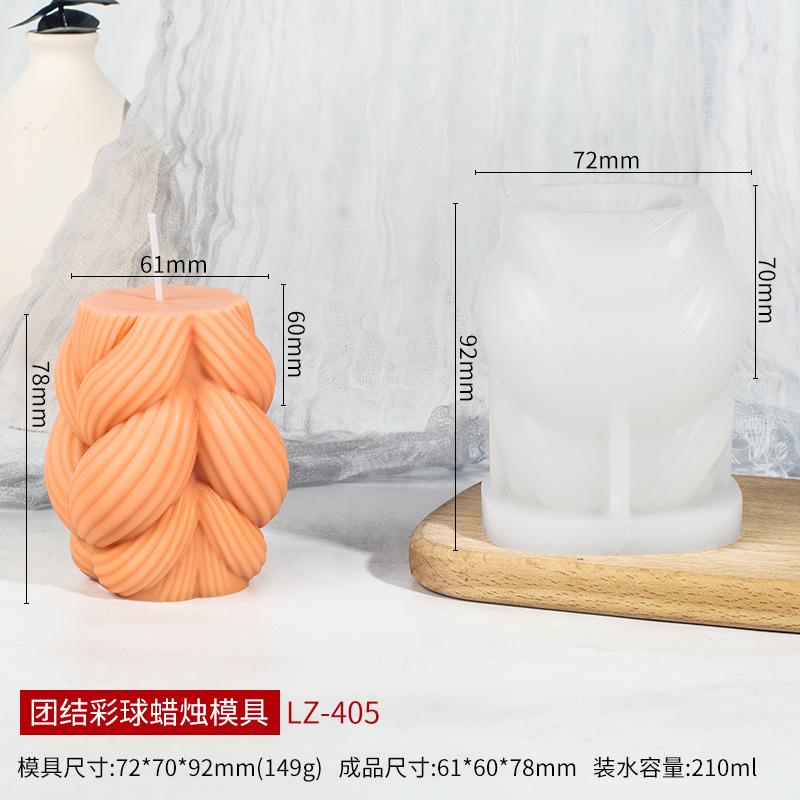 Buy Geometric scented candle silicone mold plaster ornaments diffuser ...