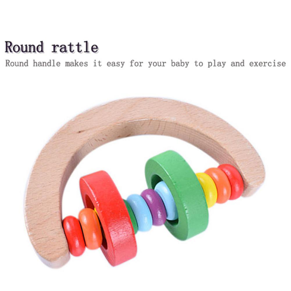 Buy Infant Wooden Bed Bell Orff Instrument Rattle Baby Early Education ...