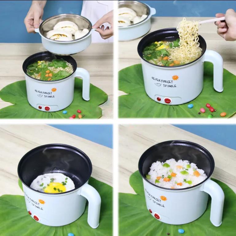 Buy 1.8L Mini Pot Rice Cooker Electric Frying Pan Multifunctional ...