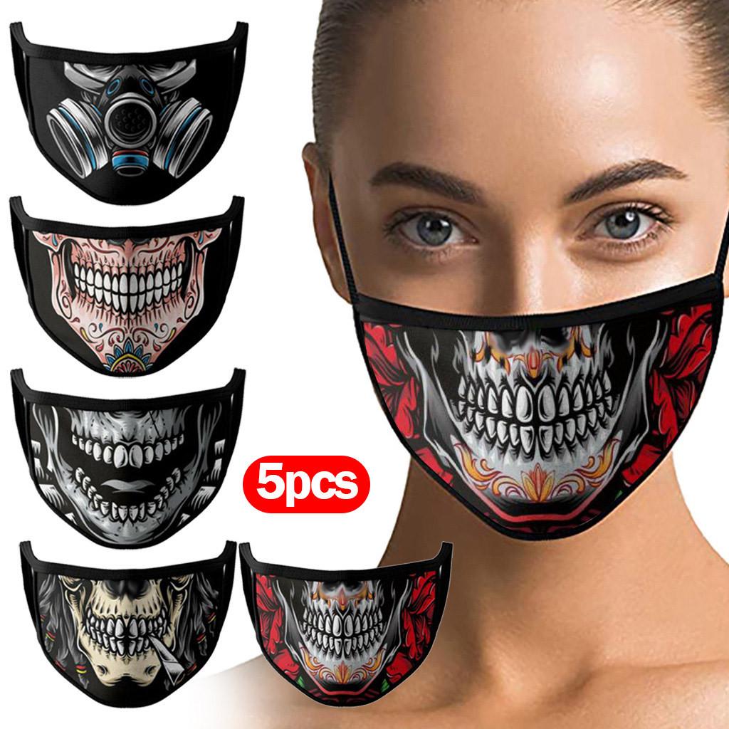 Buy SOC 5PCS Fashion Adult Washable Floral 3D Printing Adjustable ...