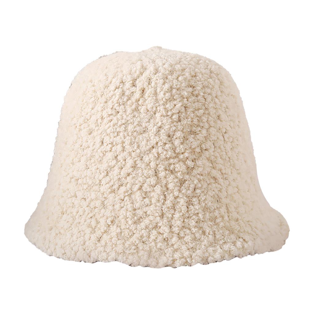 Buy Women's Autumn And Winter Warm Woolen Fisherman's Hat Lamb Wool ...