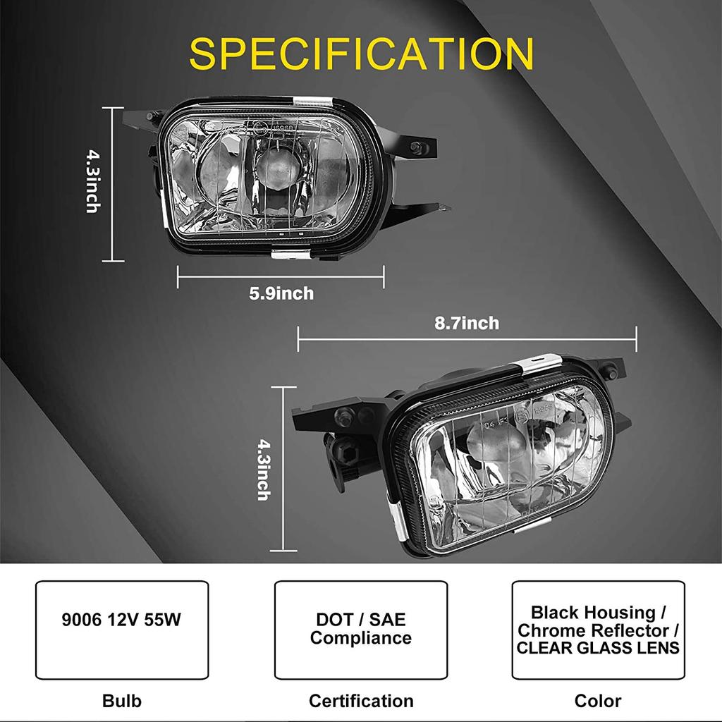 Satın alın Car Front Bumper Fog Lights Lamp Shell Without Bulb for C ...
