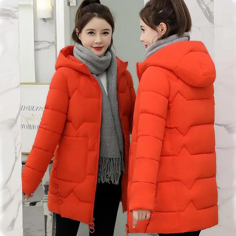 Buy All Match Cotton Padded Jacket Women's Thin Winter Mid-length ...