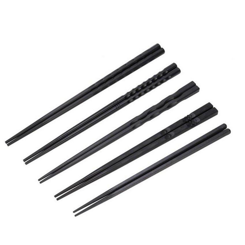 Buy ICOCO Louis XIV 1 Pair Japanese Chopsticks Alloy Non-Slip Wood ...