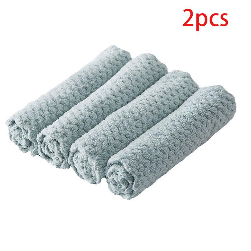 Buy Soft Microfiber Kitchen Towels Absorbent Dish Cloth Anti-grease ...