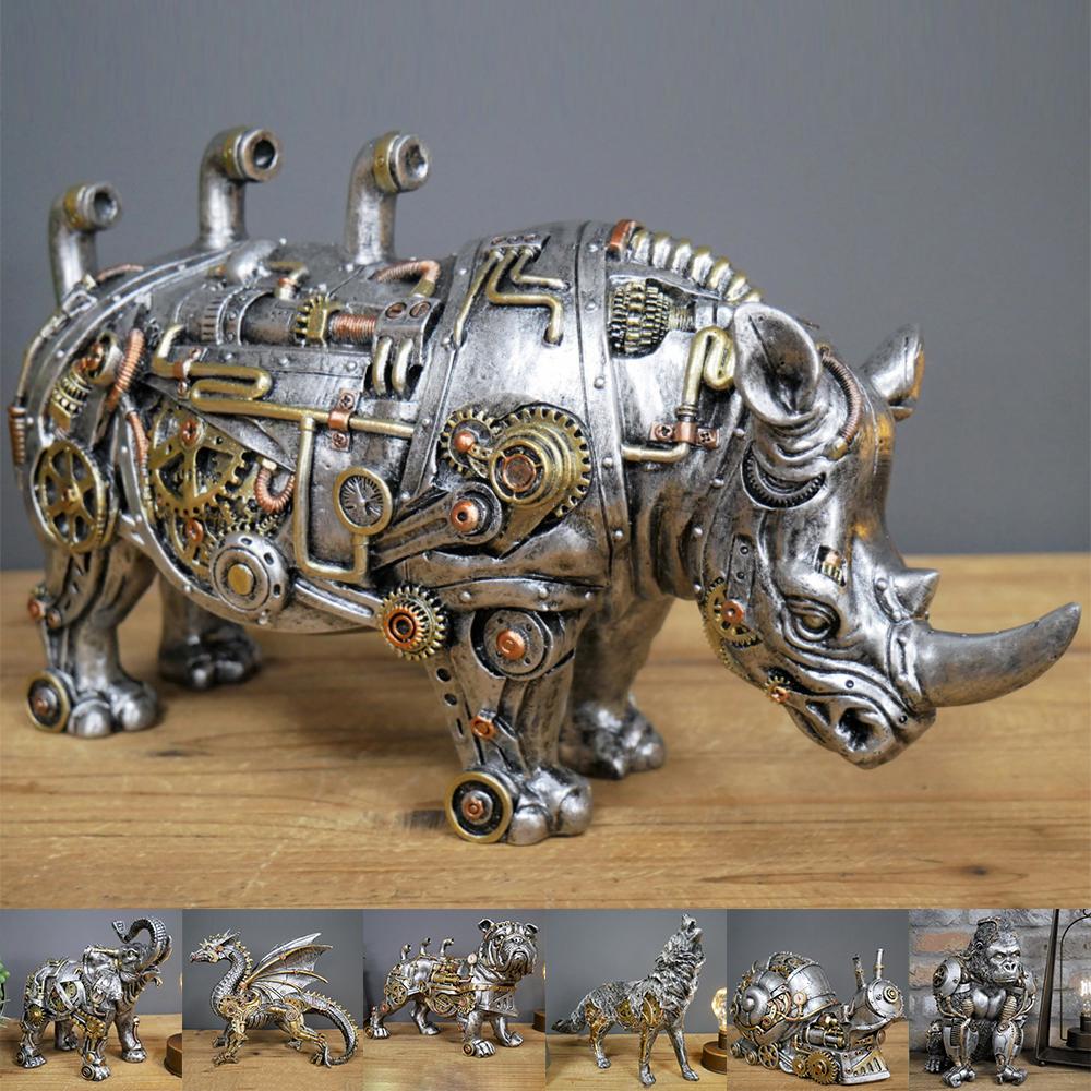 Cheap Mechanical Punk Animals Statue Industrial Gothic Steampunk Resin ...