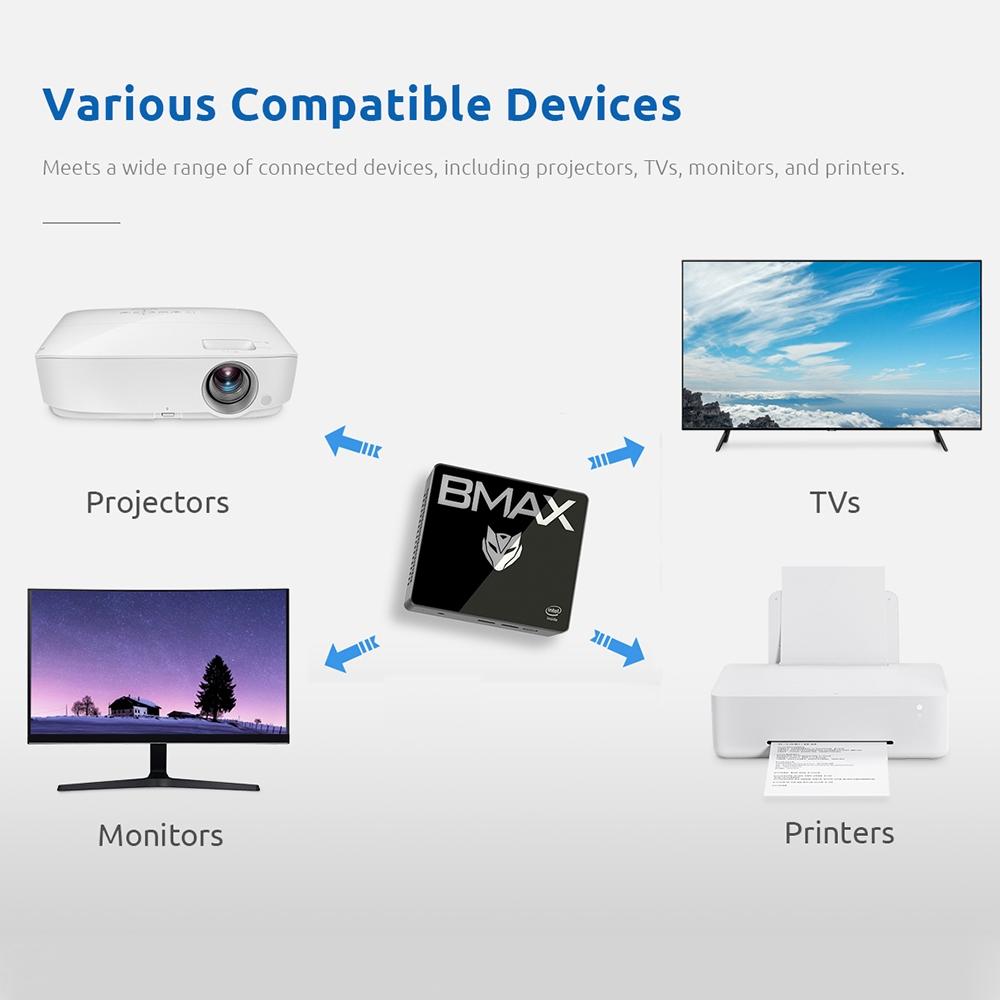 Buy BMAX B2 Windows 10 Mini PC, 8GB+128GB, Intel Celeron N3450, Support HDMI / RJ45 / TF Card ...