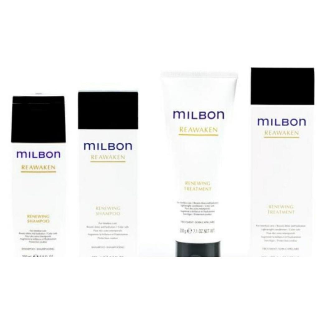 Milbon Renewing Shampoo Treatment 200ml Global Milbon Reawaken set milbon LSC [Set product] & 2 ...