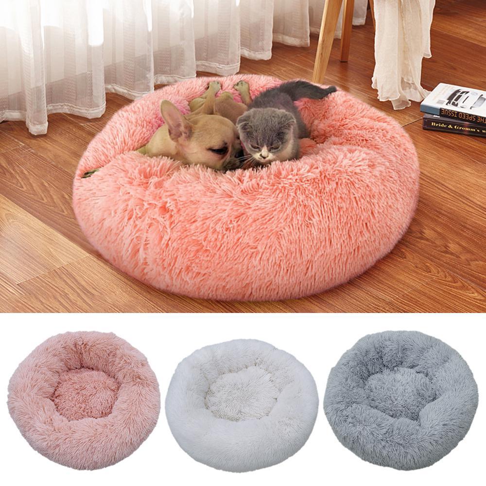 Buy Fluffy Plush Dog Bed Washable Cushion Warm Pet Cat Puppy Sleeping ...