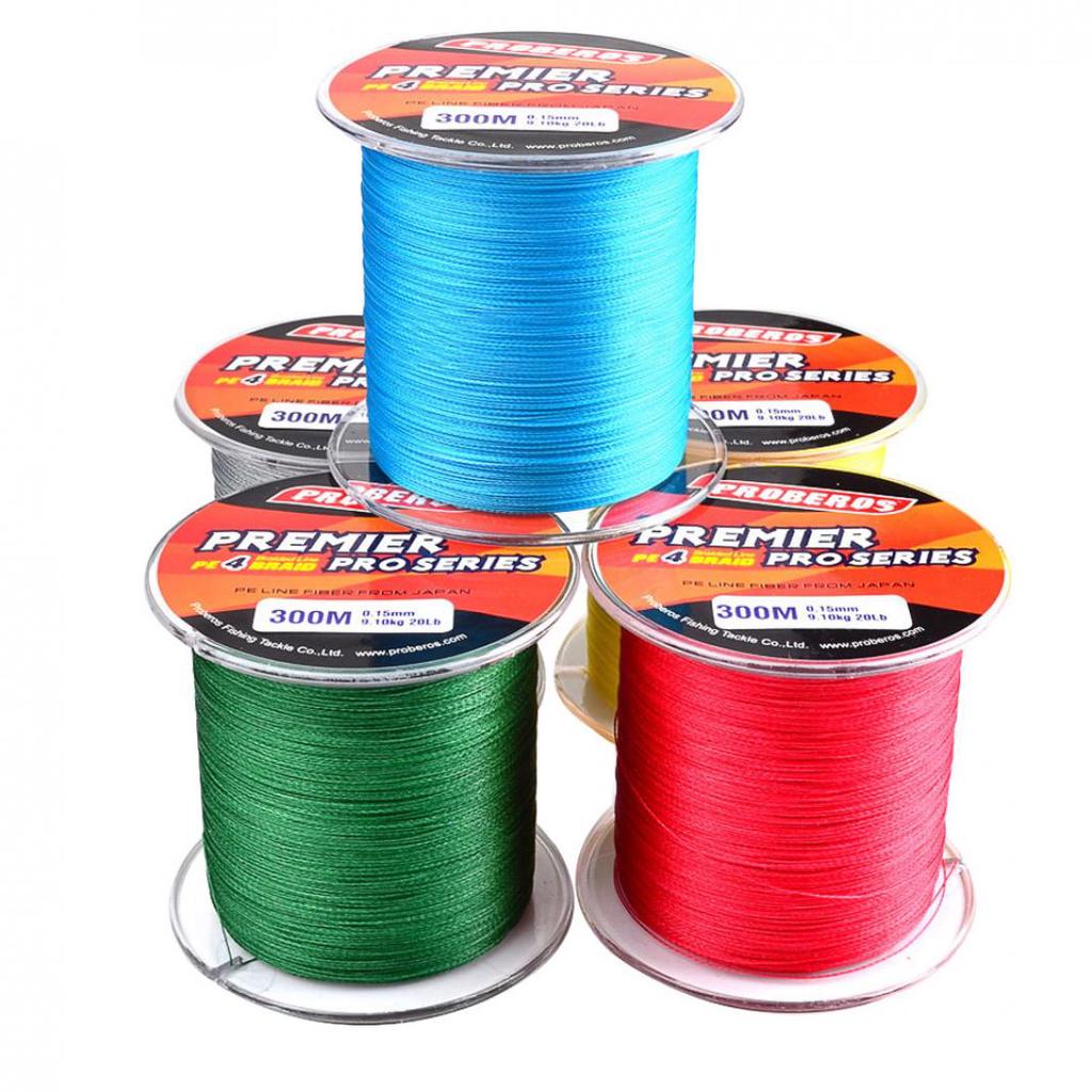 Buy 300M 6LB-100LB PE Weave 4 Strands Braided Outdoor Sea Fishing Line ...