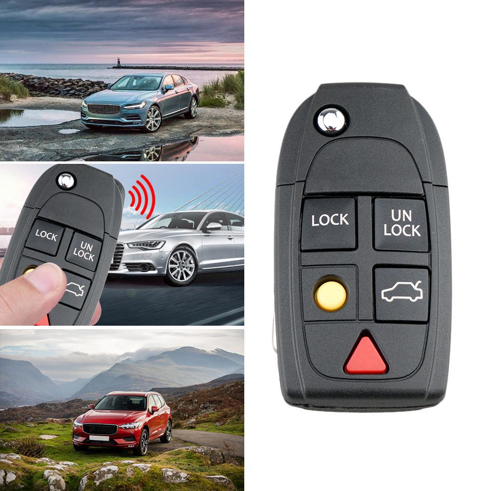 Buy Car Remote Key Shell 5 Buttons Flip Folding Key Fob Case for Volvo ...