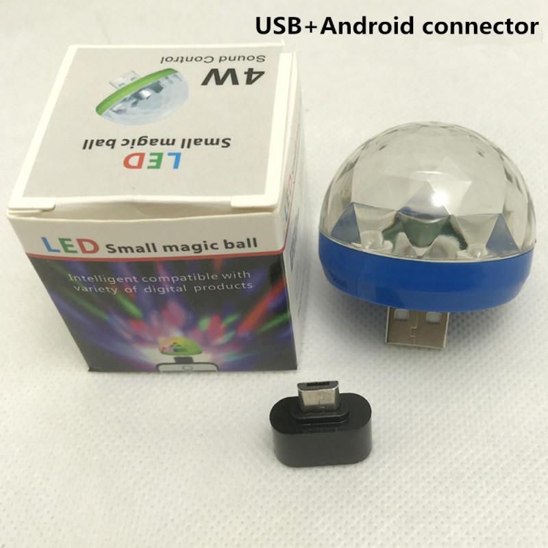Buy USB RGB Colors Change Magic Ball Lamp with Voice Control Adapter ...