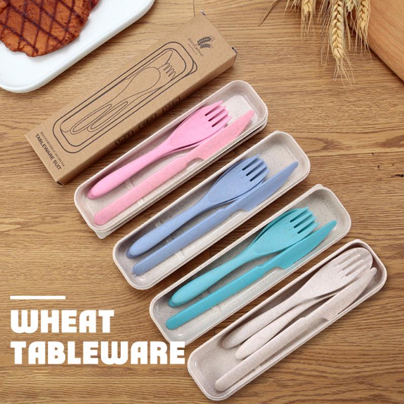 Buy Fashion Compact Cutlery Set Travel Flatware Set Portable Utensils ...