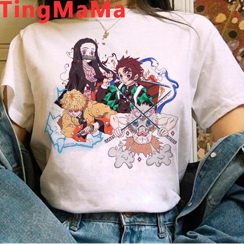 Satın Alın Demon Slayer Kimetsu No Yaiba Graphic Tees Harajuku Unisex O