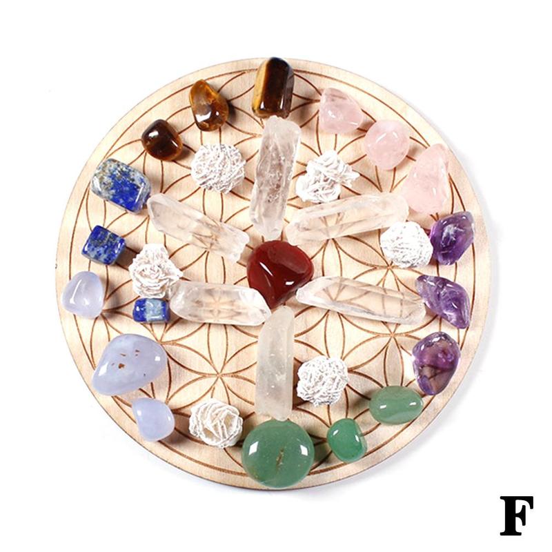 Koop Natural Crystal Column Seven Star Energy Stone Set Board Wobble ...