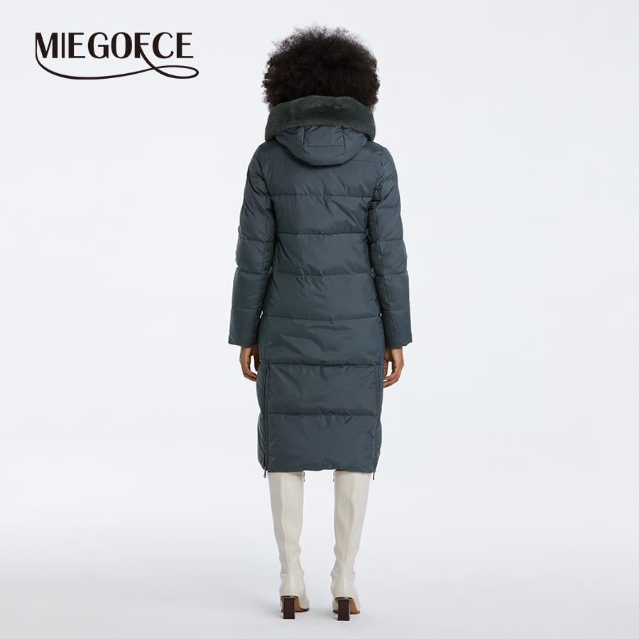 Cheap MIEGOFCE Winter Long Cotton Coat Fashion Faux Fur Collar Unique ...