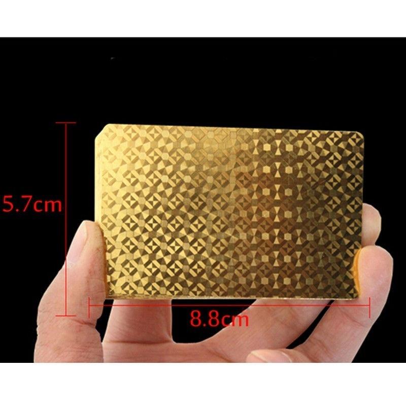 Buy New Golden Playing Cards Deck Gold Foil Poker 24K Gold Plastic ...