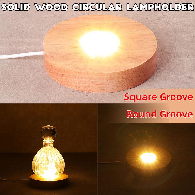 Buy Wood Color Base White/Warm Light Rechargeable Remote Control Wooden ...