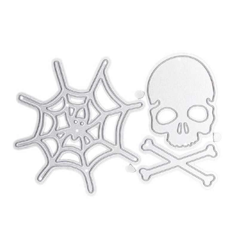 Cheap Punk Style Metal Cutting Die Spider Web Skull Combination Die ...
