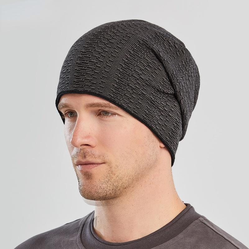 Buy Hats Winter Simple Warm Woolen Hat Men's Knitted Pile Hat with ...