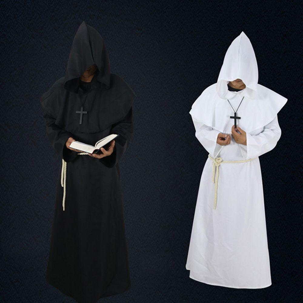 Buy Photo Props Priest Robes Witch Wizard Cloak Death Ghost Cosplay ...