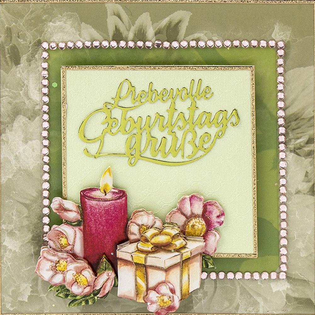 Buy Paper Card Embossing German Words Metal Cutting Dies Stencils DIY ...