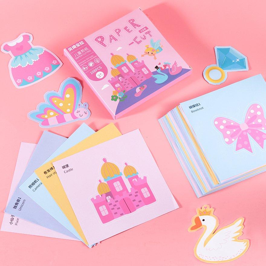 Buy GGHH Children's Fun Paper-cutting Handmade DIY Material Kit Thick ...