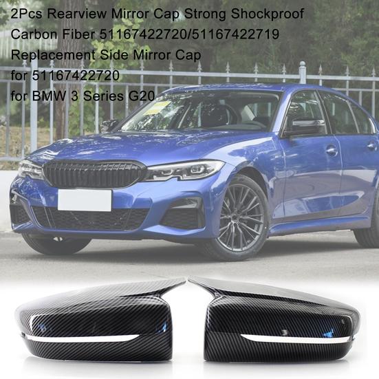 2Pcs Rearview Mirror Cap Strong Shockproof Carbon Fiber 51167422720/ ...