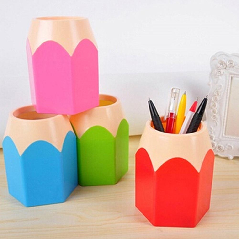 Creative Pen Vase Pencil Pot Makeup Brush Holder Stationery Desk Tidy ...
