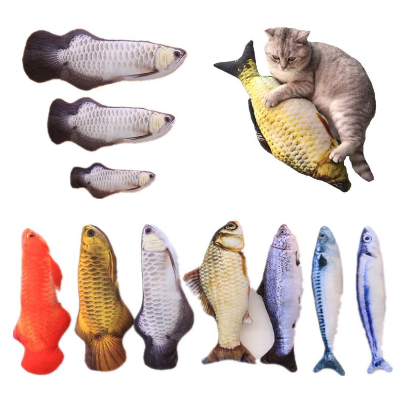 Funny Plush Catnip Fish Toy for Cat Pet Chew Mint Fish Toys Pillow Cat ...
