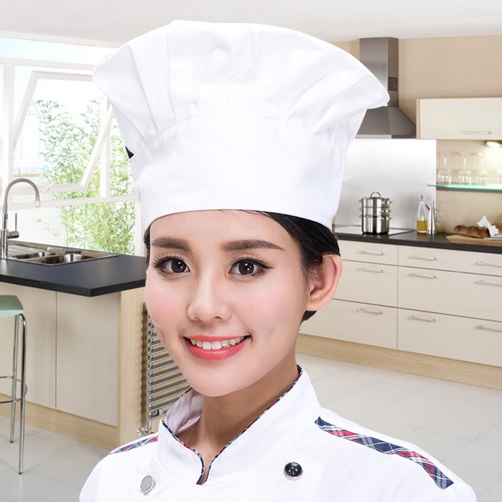Buy Kitchen Mushroom Style Working Cap Chef Cap Adjustable Elastic ...