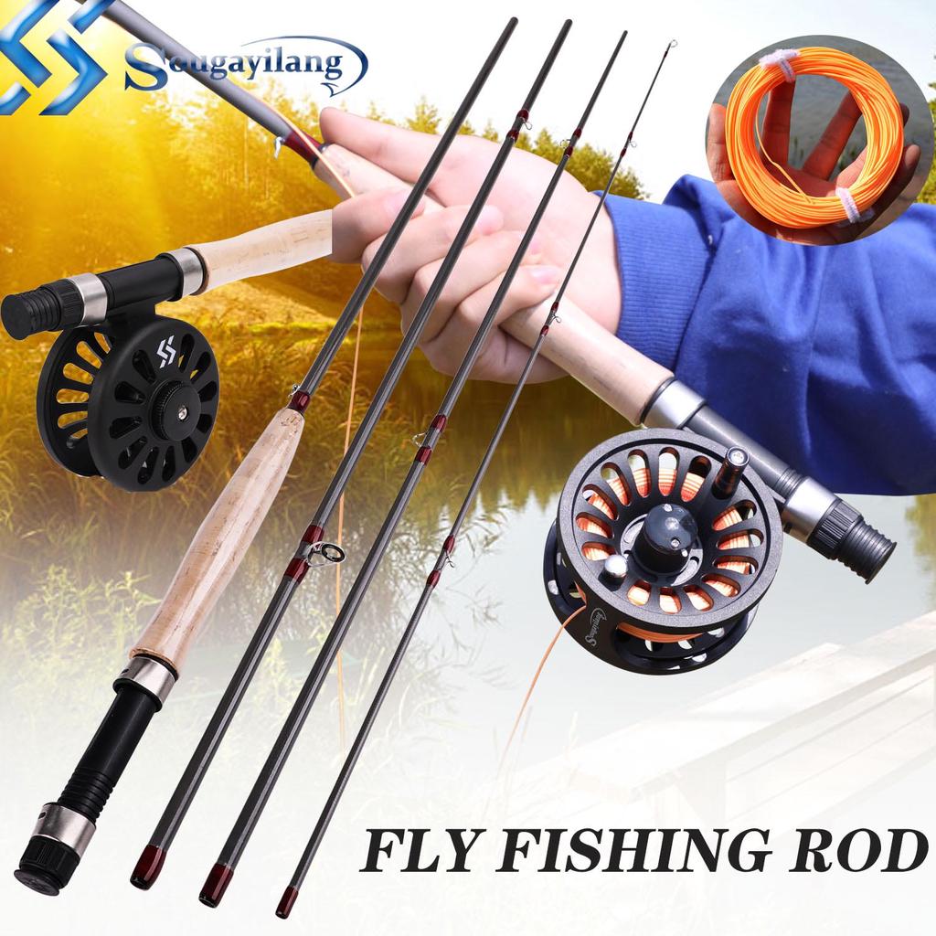 Fly Fishing Rod Line and Reel Combos Outdoor Sports Fly Spinning ...