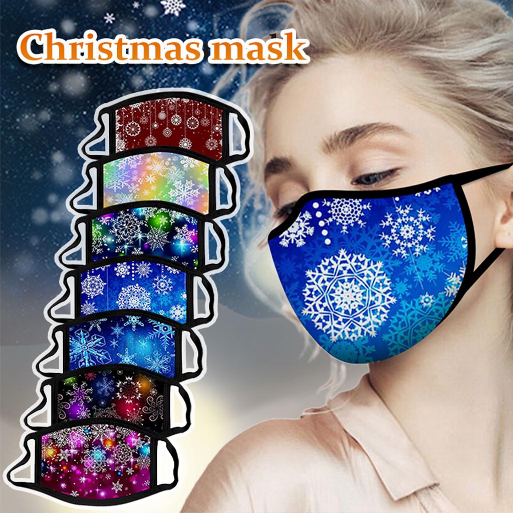 Buy Sawei Adult Christmas Washable And Reusable Snowflake Print ...