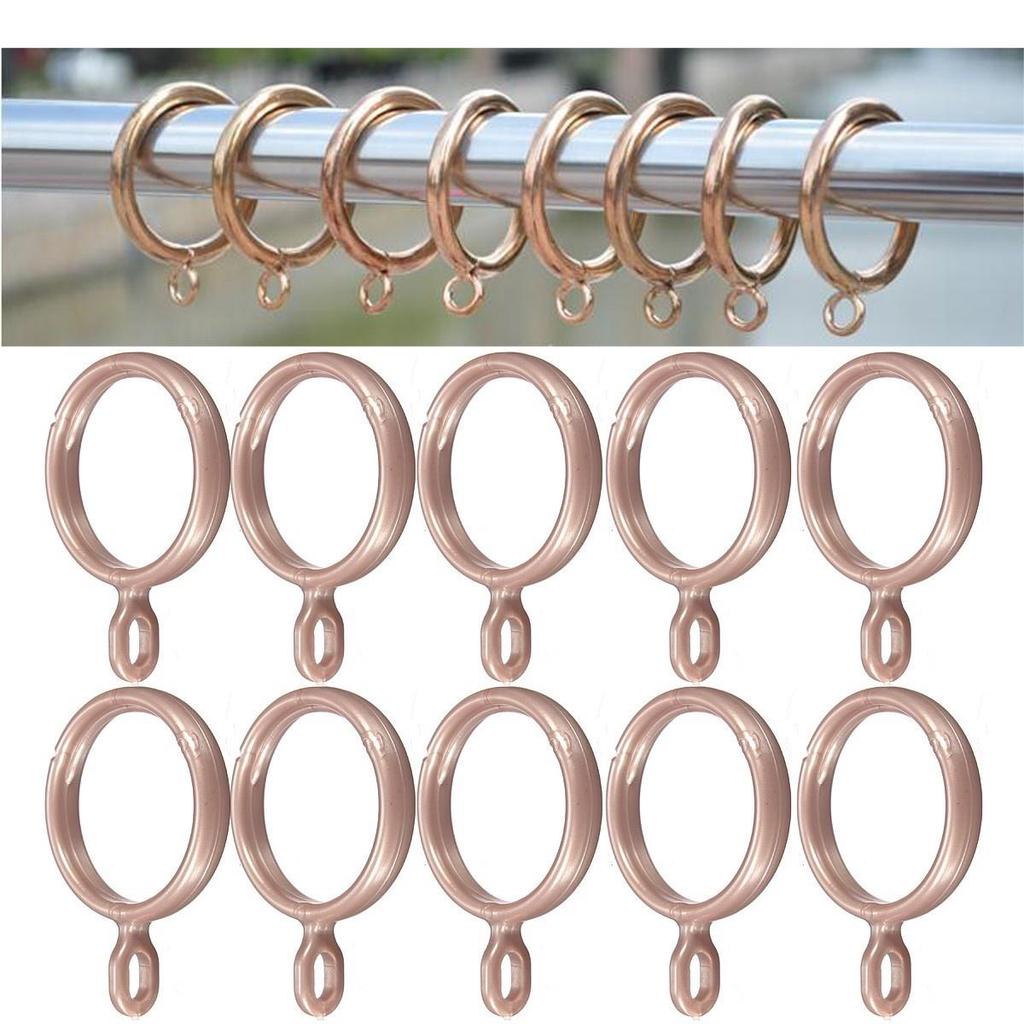 Buy 30PCS 44mm Plastic Curtain Pole Rod Drapery Voile Net Rings With ...