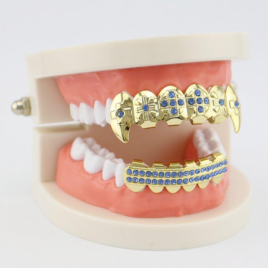 Cheap KC Gold Color Hip Hop Teeth Top And Bottom Grill Teeth Fashion ...