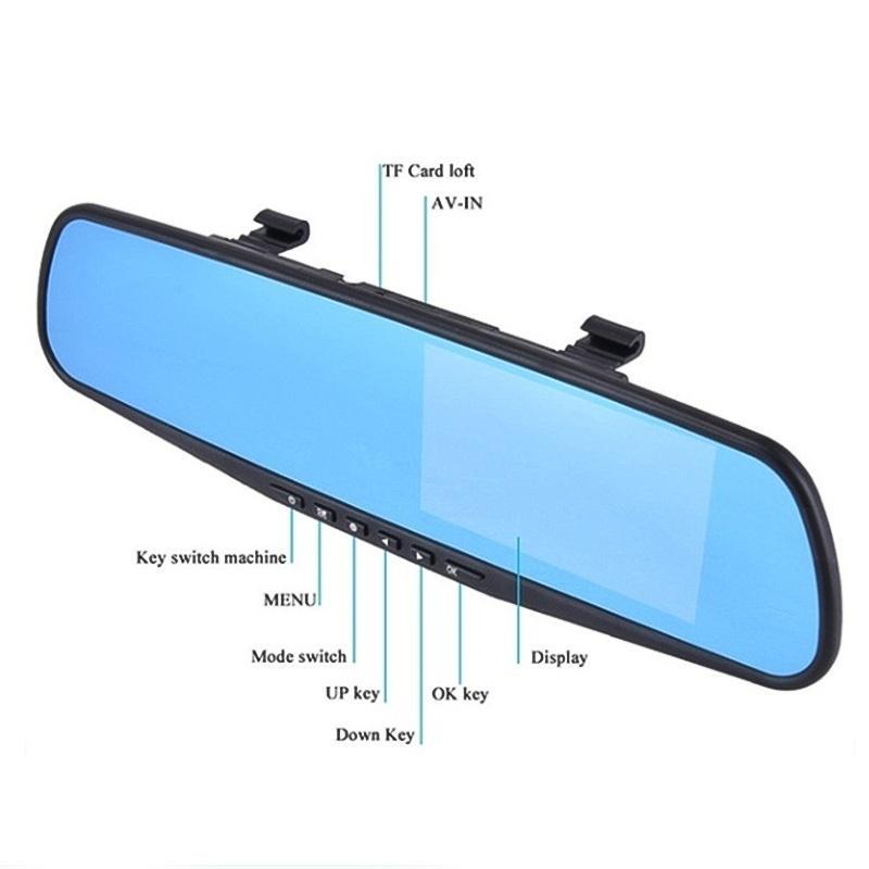 Buy Rearview Mirror DVR 3.5 Inch Parking Monitor Driving Recorder at ...