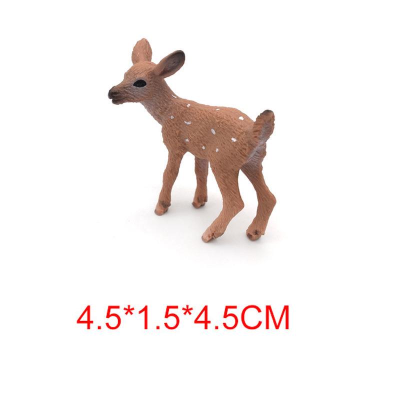 Buy Simulation Forest Animal Model Toy Figures Mini Elk Reindeer Sika ...