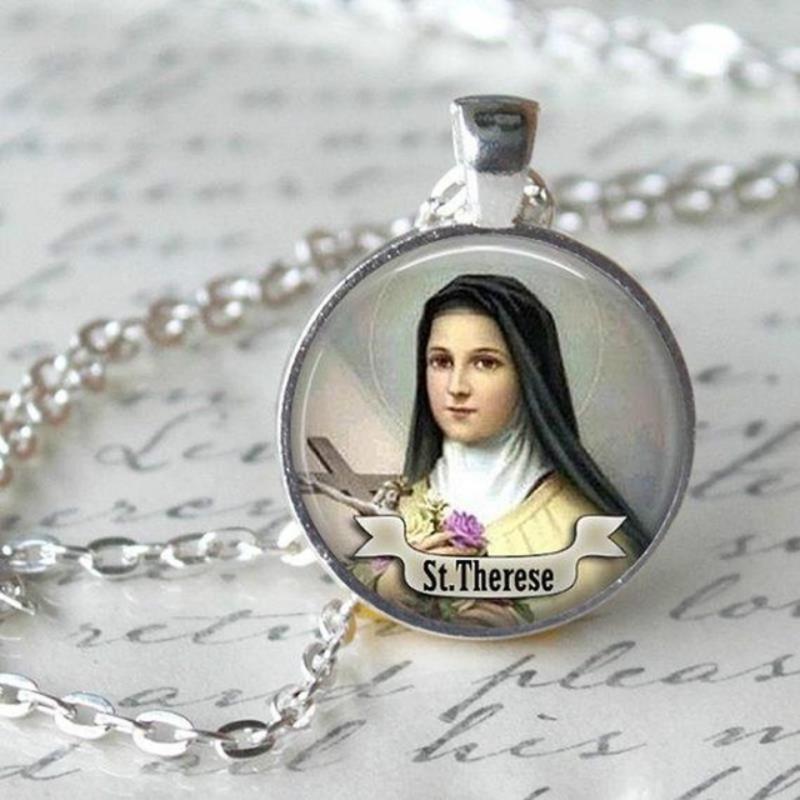 Buy 1pcs Lot St Therese Logo Pendant Necklace Religious Saint Handmade ...