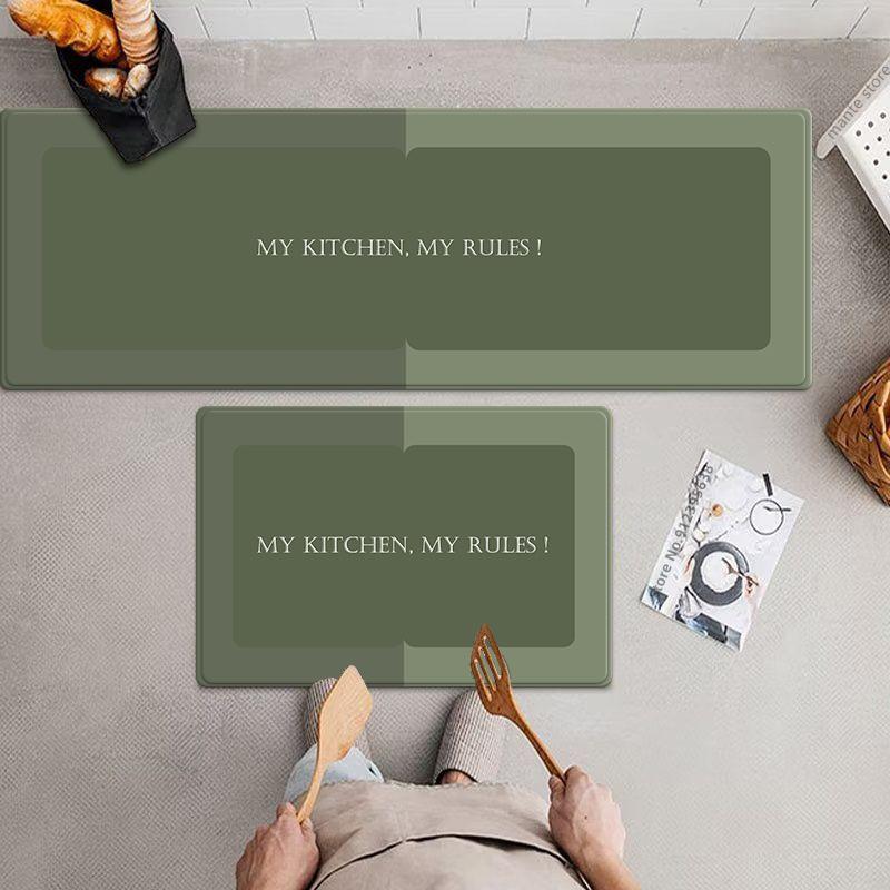 Buy Morandi Color Kitchen Mat For Floor Simple Geometric Rug For ...