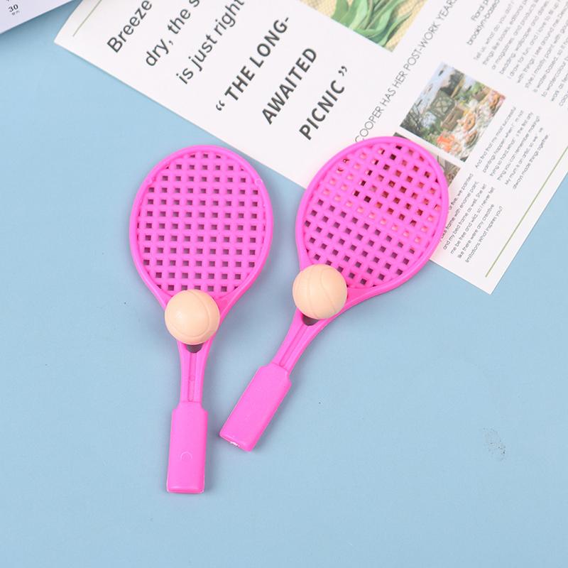 4Pcs/Set 1:6/1:12 Dollhouse Miniature Tennis Racket+Ball Doll House ...